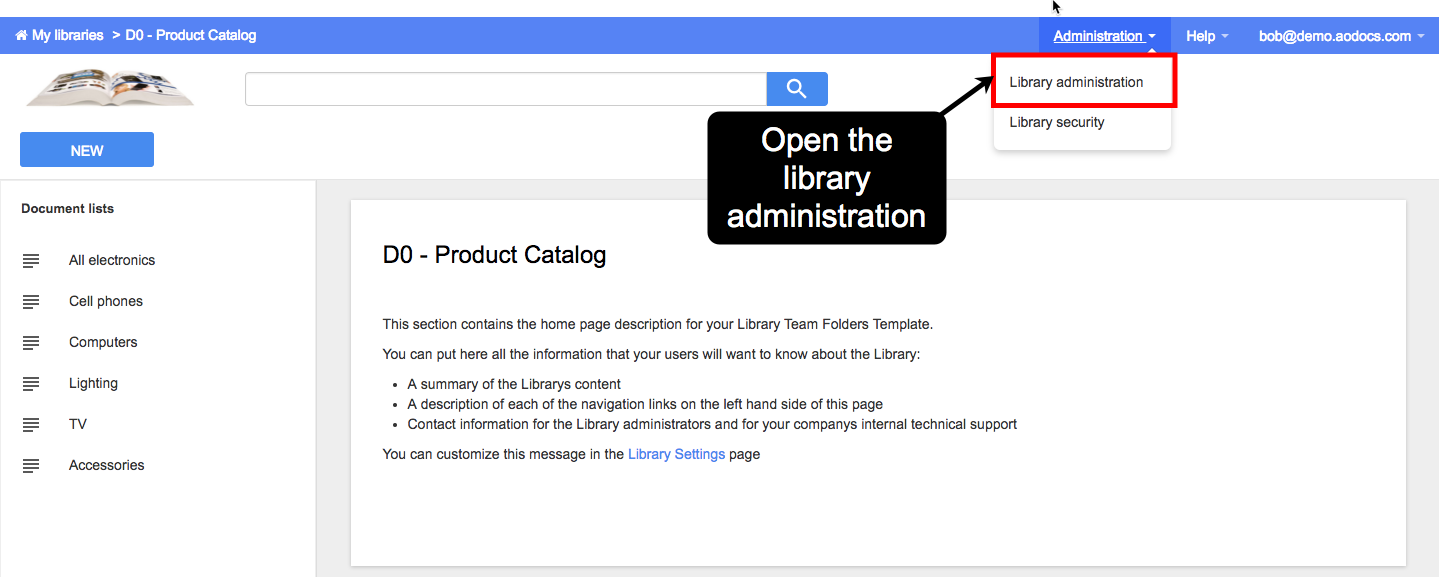 Configure your library's general settings – AODocs Knowledge Base